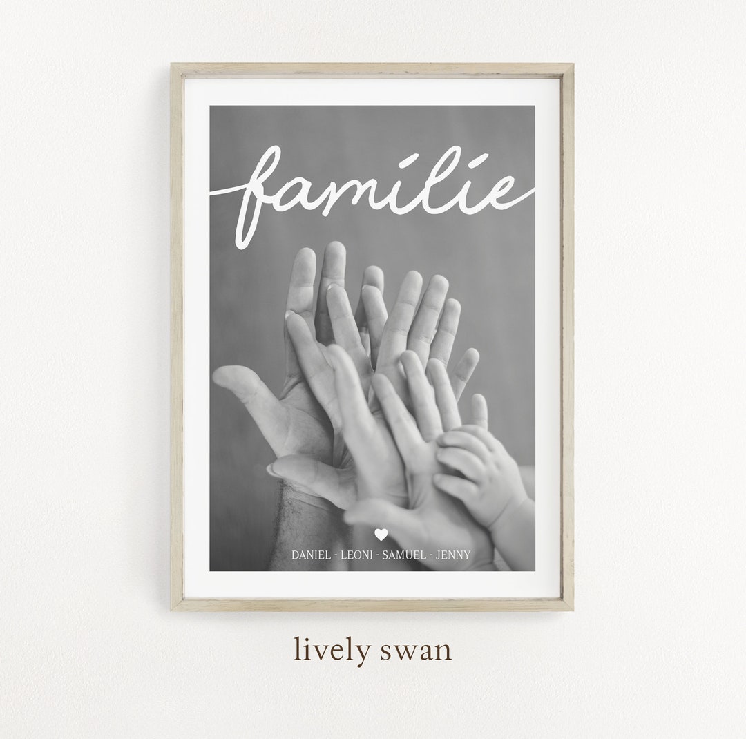 Family Poster Personalized With Name • Family Poster With Name ...