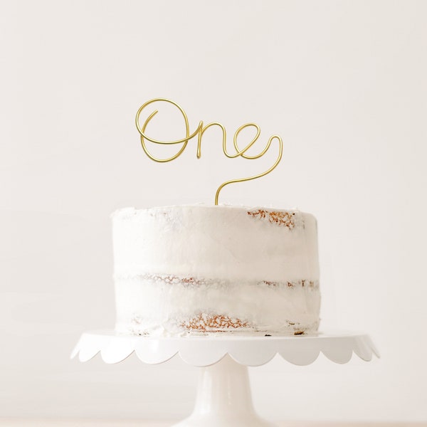 One Cake Topper - Etsy