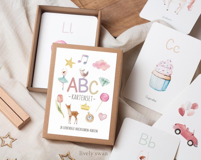 ABC Alphabet Karten Set, DIN A6 (105 x 148 mm) - Etsy.de