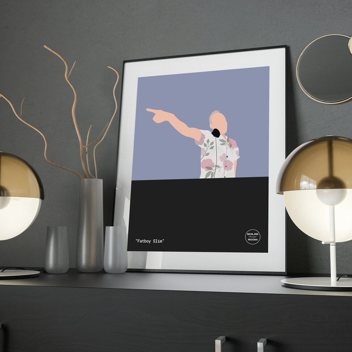 Fat Boy Slim by Boiler Print Room | Minimal Print | Gift for Music ...