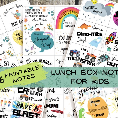 PRINTABLE Notes for Kids Words of Encouragement Cards - Etsy