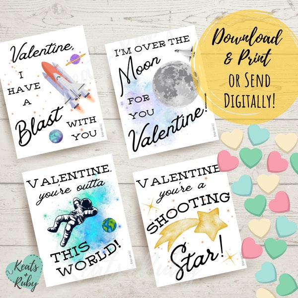 Space Valentine - Etsy