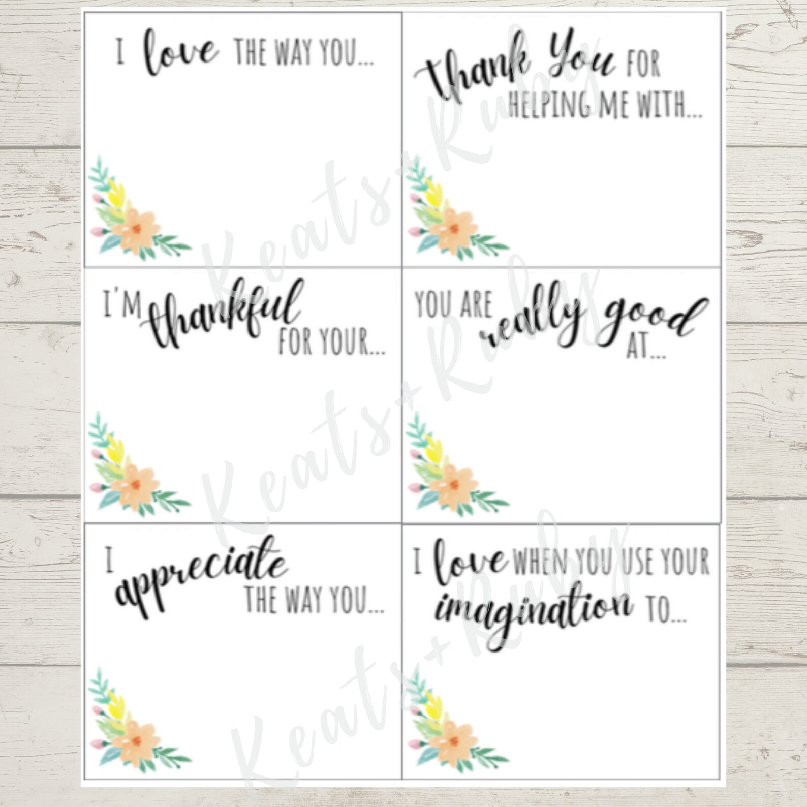 PRINTABLE Notes for Kids Write-in Encouragement Cards - Etsy