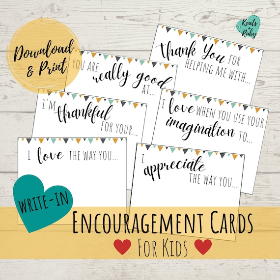 Printable Encouragement Note Cards 48 Count Motivational Cards,