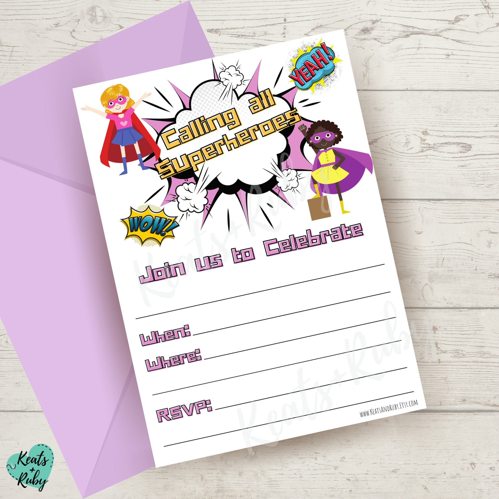 Girl Superhero Party Invitation Superhero Graduation Party or - Etsy UK