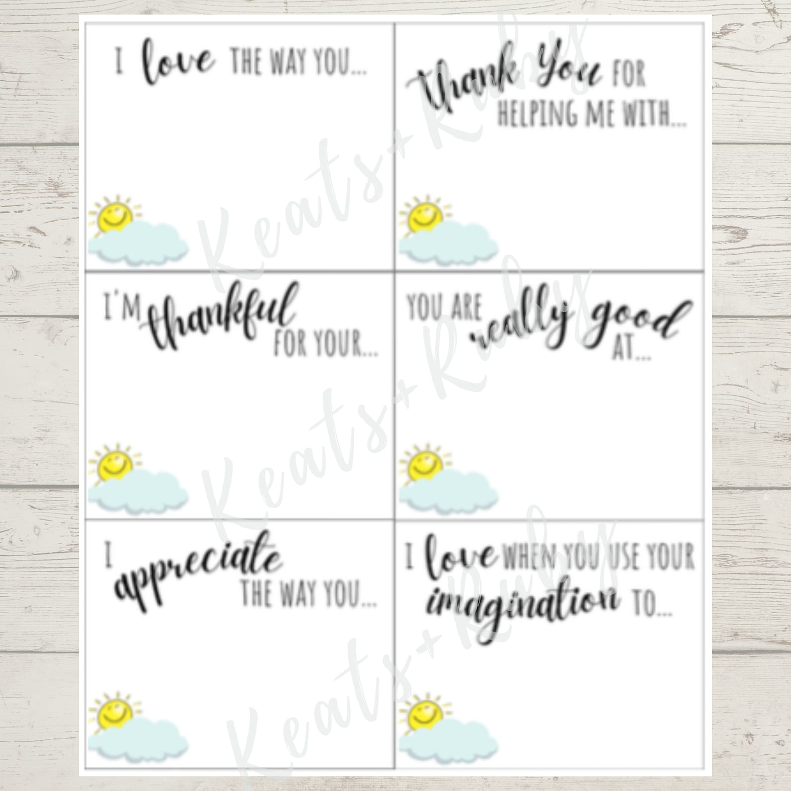 PRINTABLE Notes for Kids Write-in Encouragement Cards - Etsy