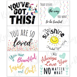 PRINTABLE Notes for Kids - Words of Encouragement Cards | Lunchbox ...