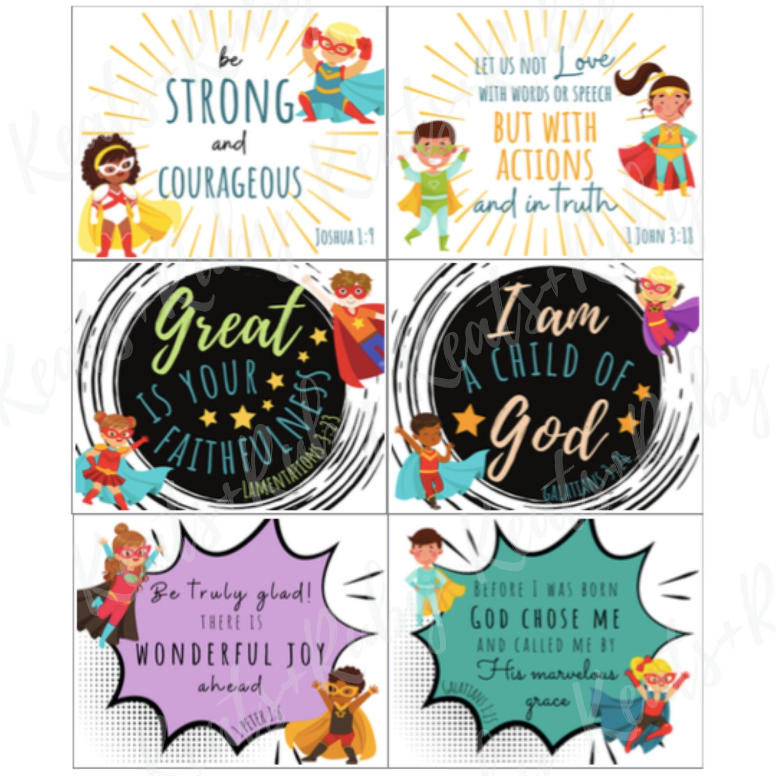 Superhero Bible Verse Notes for Boys | Lunchbox Notes, Encouragement ...