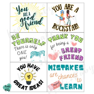 Printable Encouragement Notes for Students: Teacher Compliment Cards ...