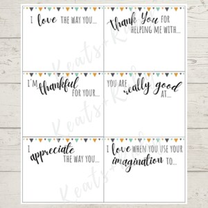 PRINTABLE Notes for Kids Write-in Encouragement Cards Lunchbox Notes ...