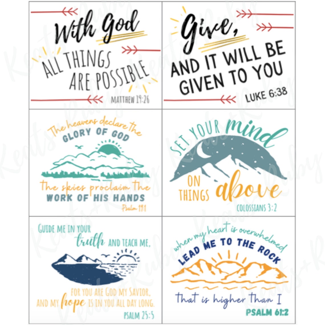 Bible Verse Notes for Kids - Scripture Cards - Encouragement Cards ...