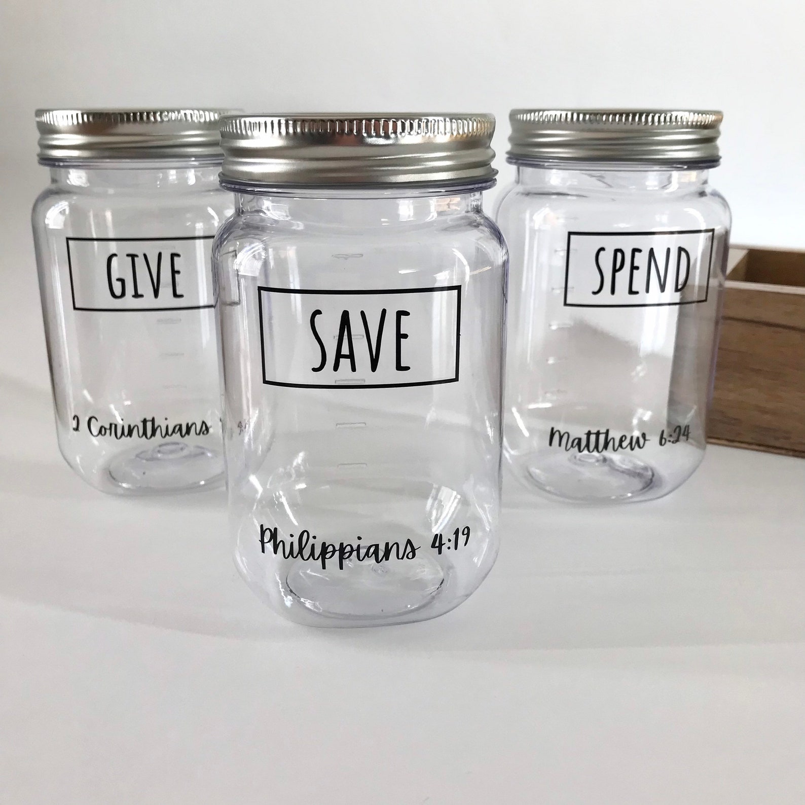 Personalized Give Save Spend Bank With Bible Verses About | Etsy