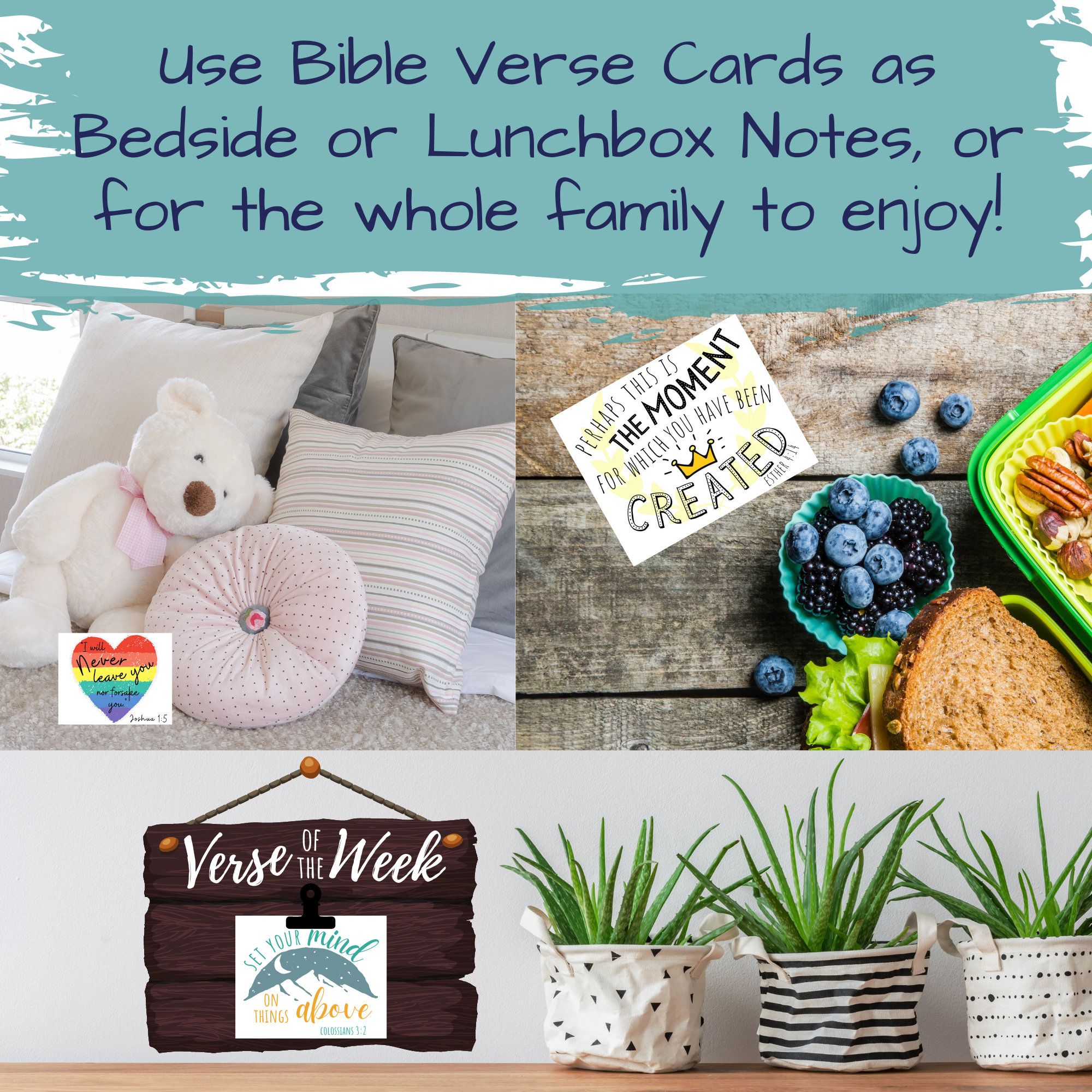 Bible Verse Lunchbox Notes for Kids: Scripture Cards (printable ...