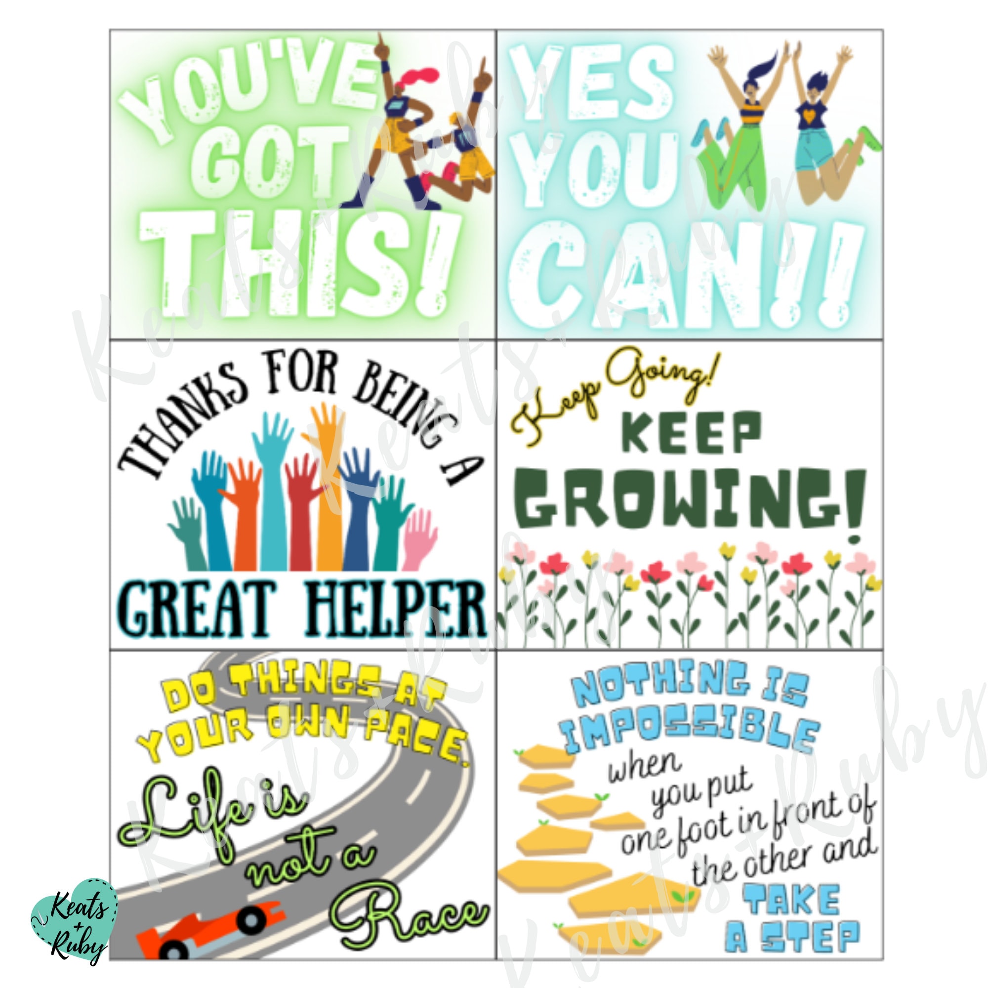 Printable Encouragement Notes for Students: Teacher Compliment Cards ...