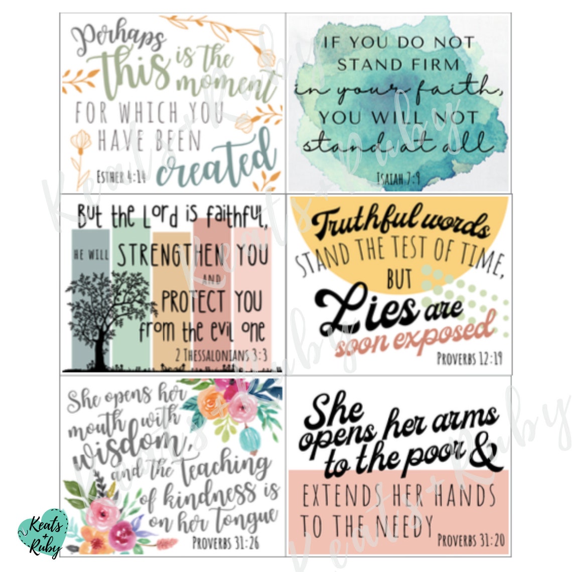 Bible Verse Notes for Teen Girls Scripture Cards - Etsy