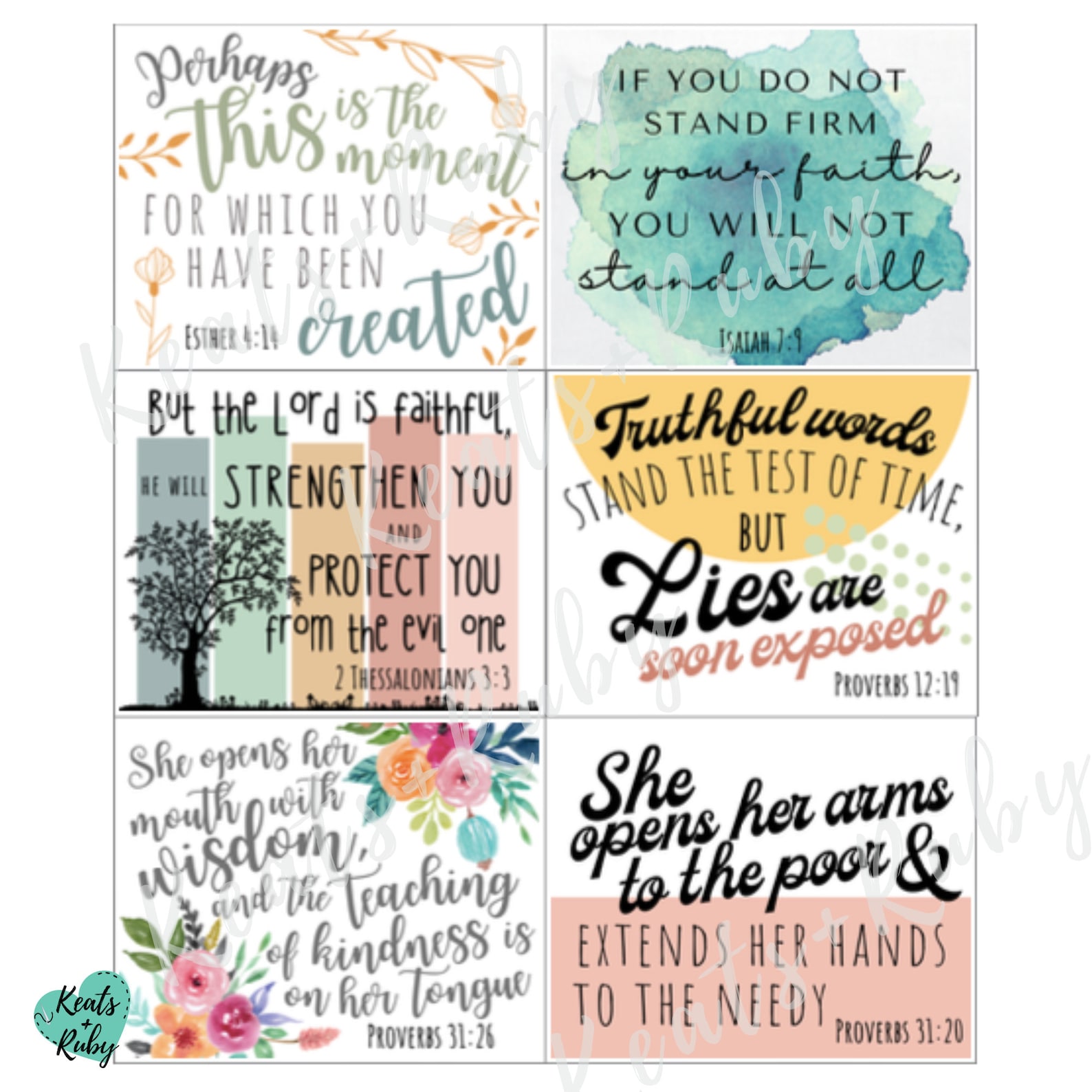 Teen Girl Bible Verse Notes: Scripture Encouragement Cards (printable ...