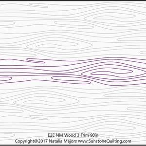 Longarm Machine Quilting Digital Pattern E2E NM Wood 3 Trim 90in Edge ...