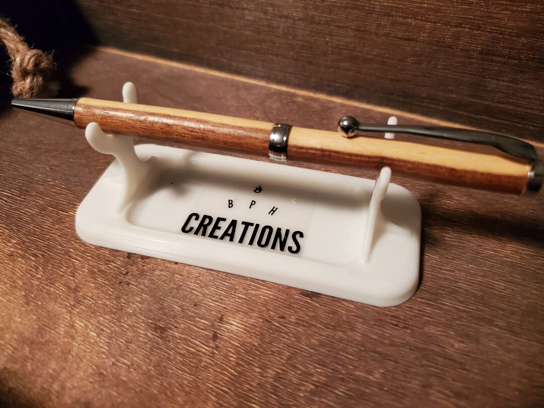 Handmade Wood Ballpoint Pen Two-tone Tan and Brown Silver - Etsy