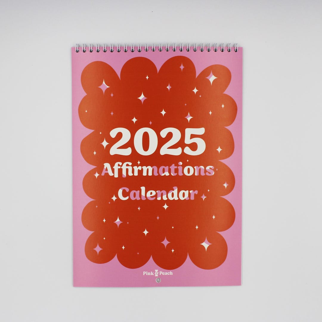 2025 Affirmations Calendar / Illustrated Calendar / Tyopography ...