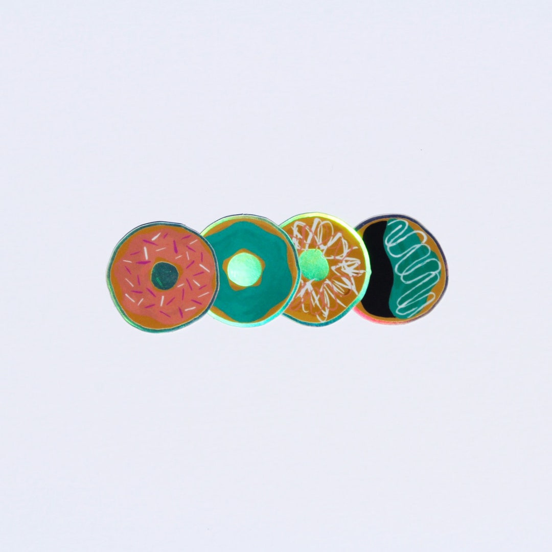 Donut Vinyl Stickers / Waterproof Sticker / Krispy Kreme Doughnut ...