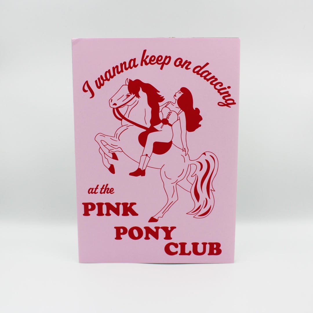 Pink Pony Club Print / Chappell Roan Wall Art / Pink & Red Cowgirl Art ...