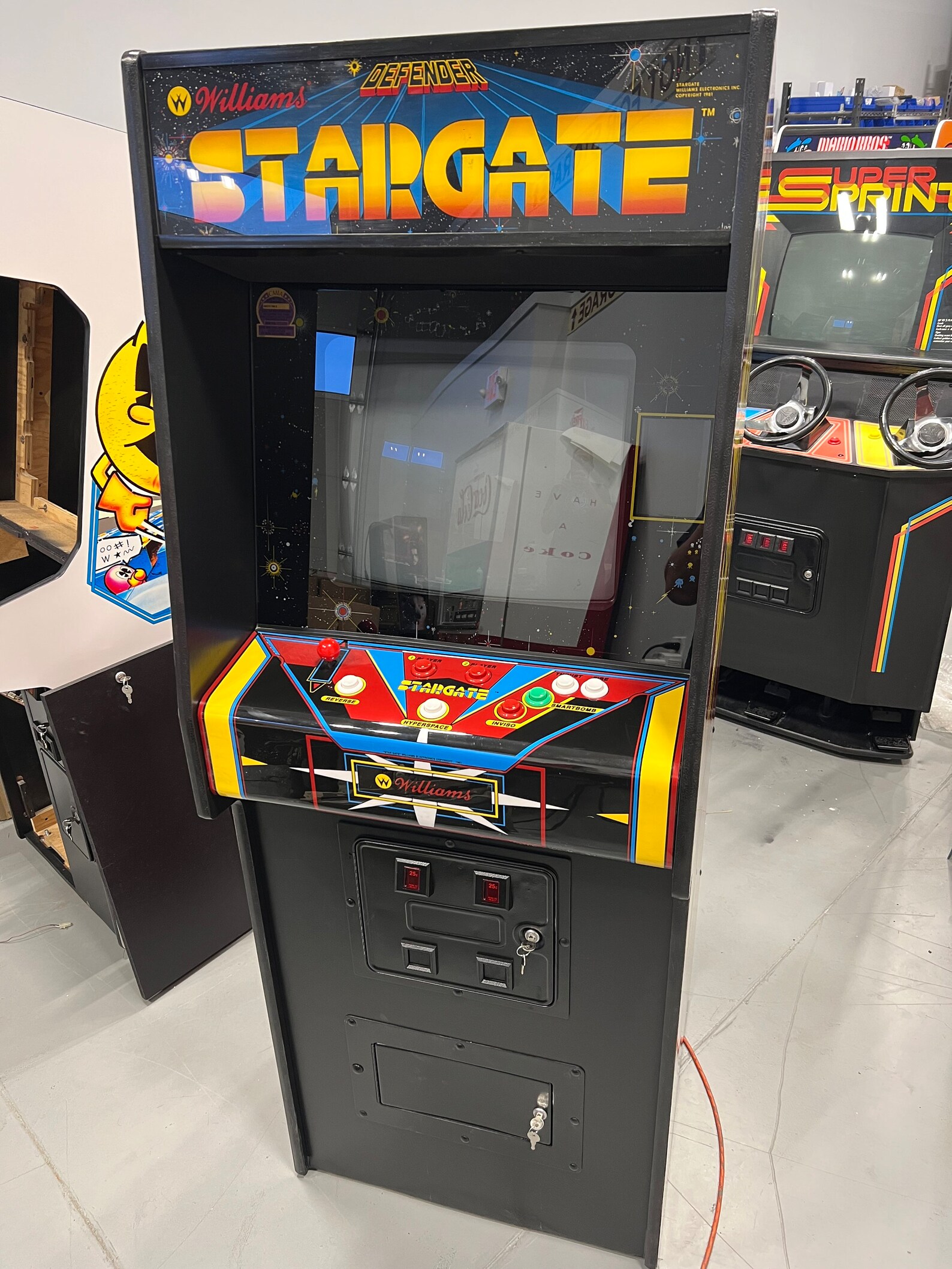 Williams Defender Stargate Arcade Machine Restored and Amazing Ships ...