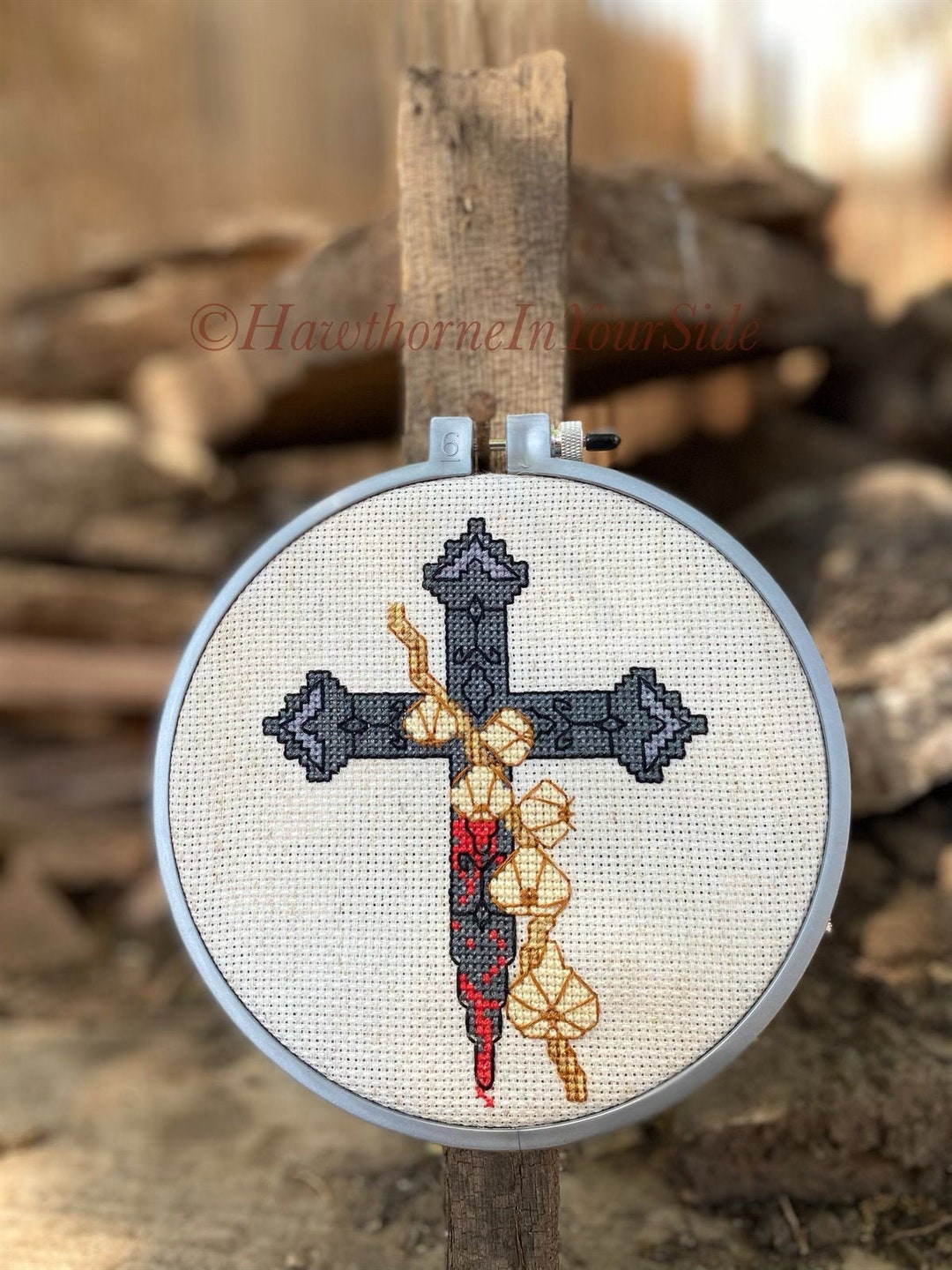 Vampire Cross Pattern PDF, Gothic Vampire Cross Stitch Pattern - Etsy