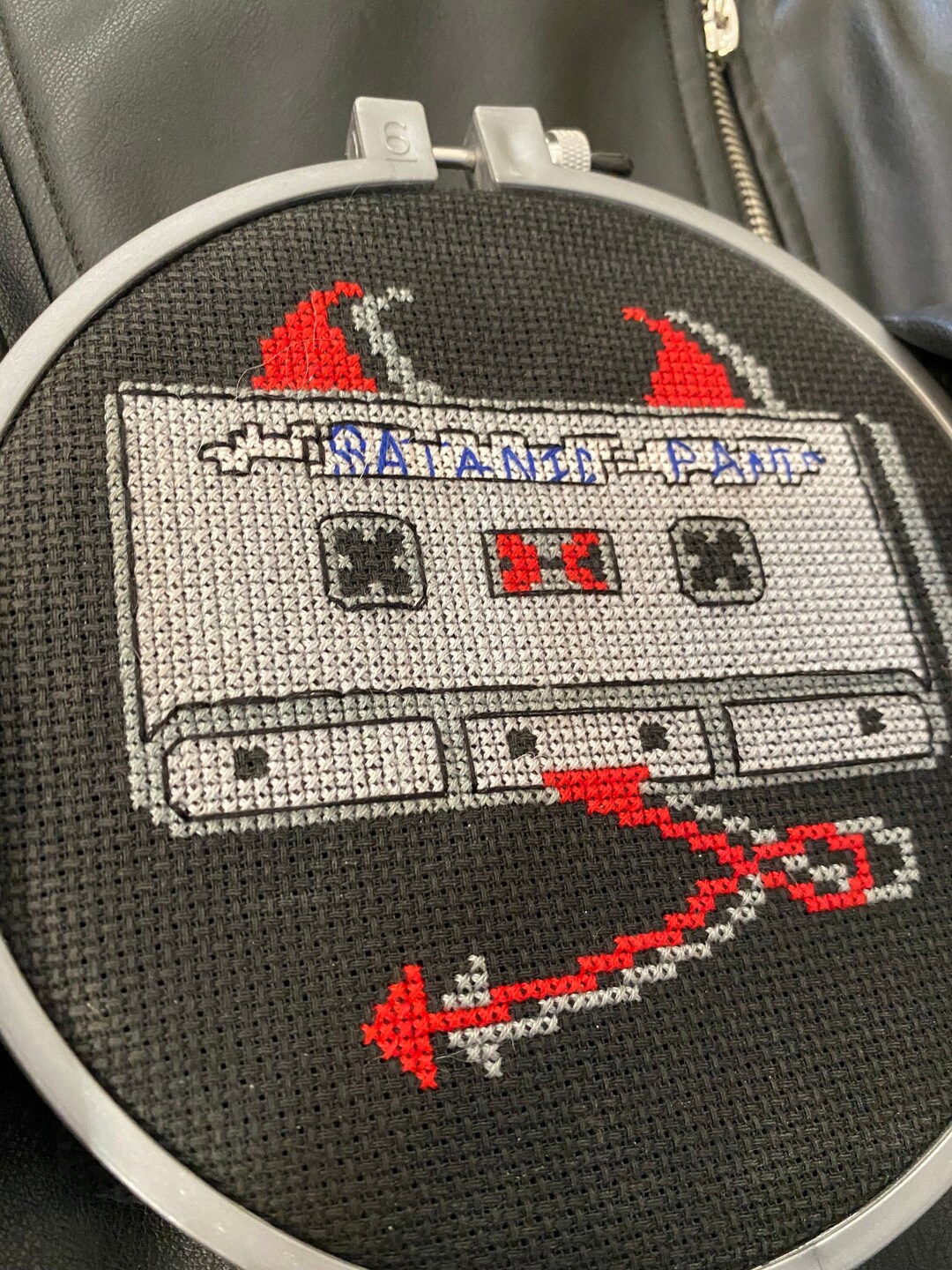 Satanic Panic Cross Stitch Pattern PDF, Cassette Tape,80's Retro - Etsy