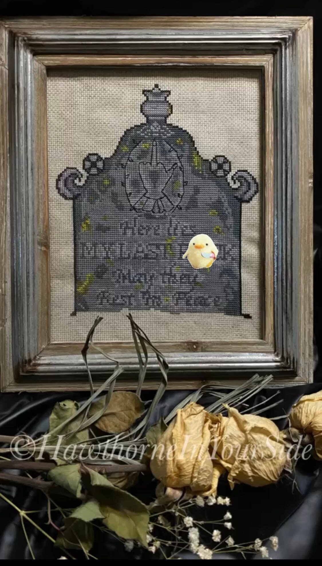 Rest in Peace Cross Stitch Pattern PDF, Gothic Victorian Tombstone ...