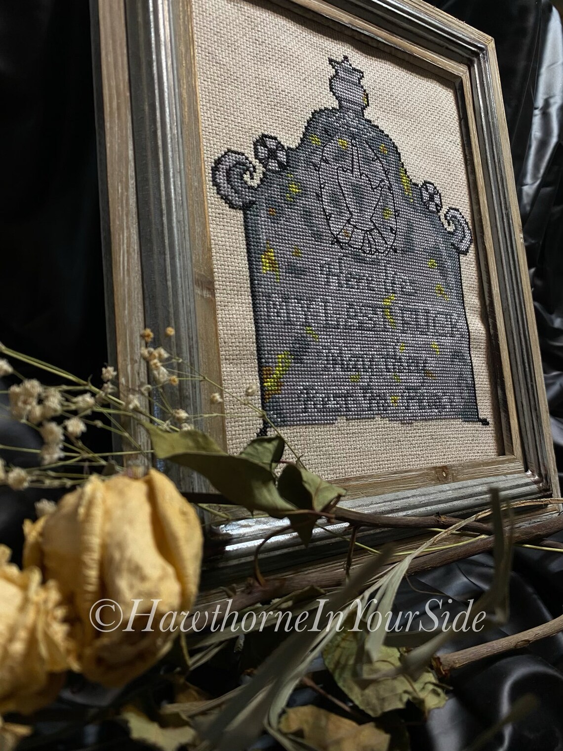 Rest in Peace Cross Stitch Pattern PDF, Gothic Victorian Tombstone ...