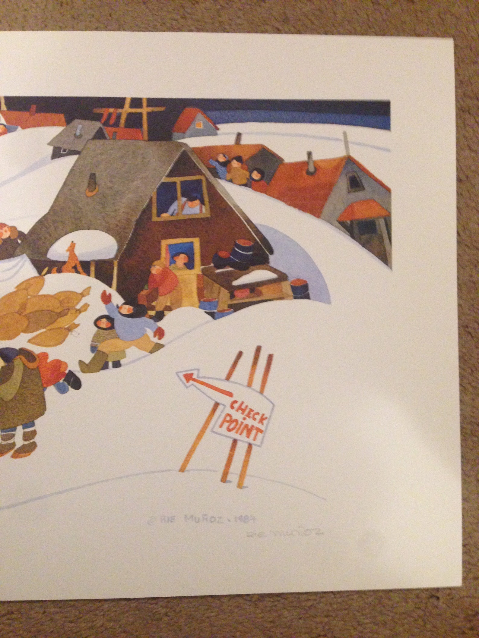 Rie Muñoz Art Print "iditarod, Shaktoolik" -- Signed and Numbered 28/ ...