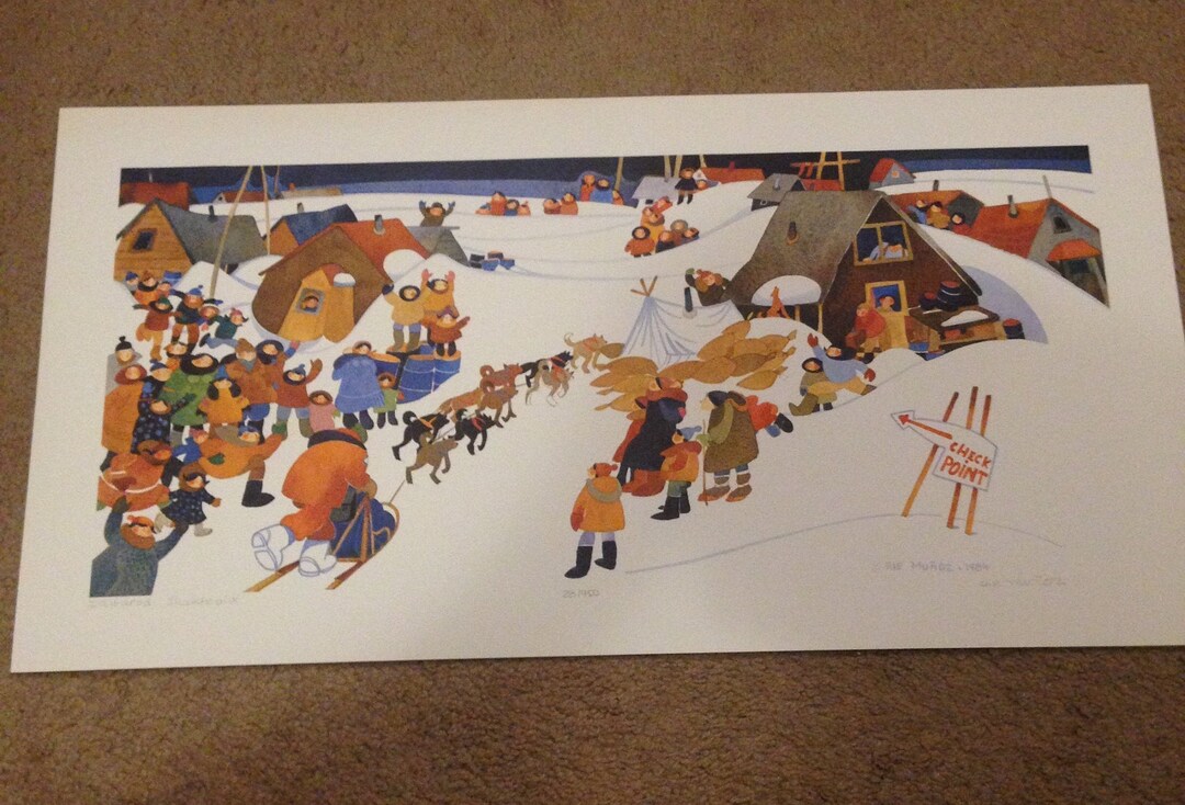 Rie Muñoz Art Print "iditarod, Shaktoolik" -- Signed and Numbered 28/ ...