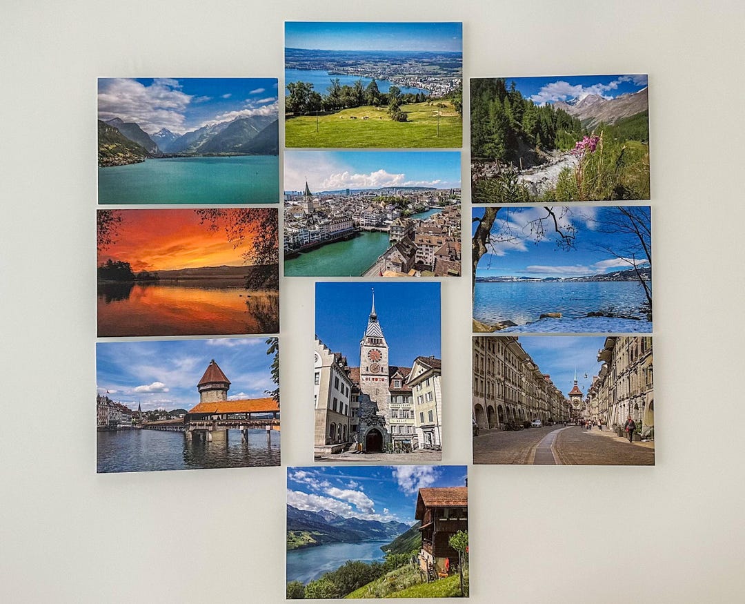 Postcards Set of 10 Switzerland 0021 - Etsy