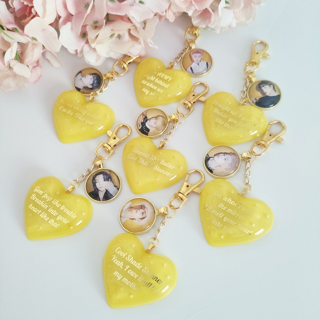 BTS Butter Image Member Heart Keychains - Etsy