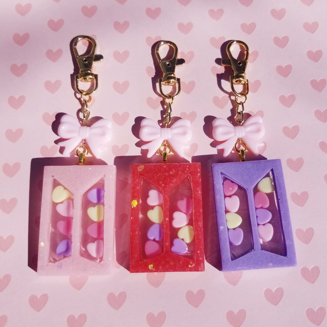 BTS Logo Keychain - Etsy