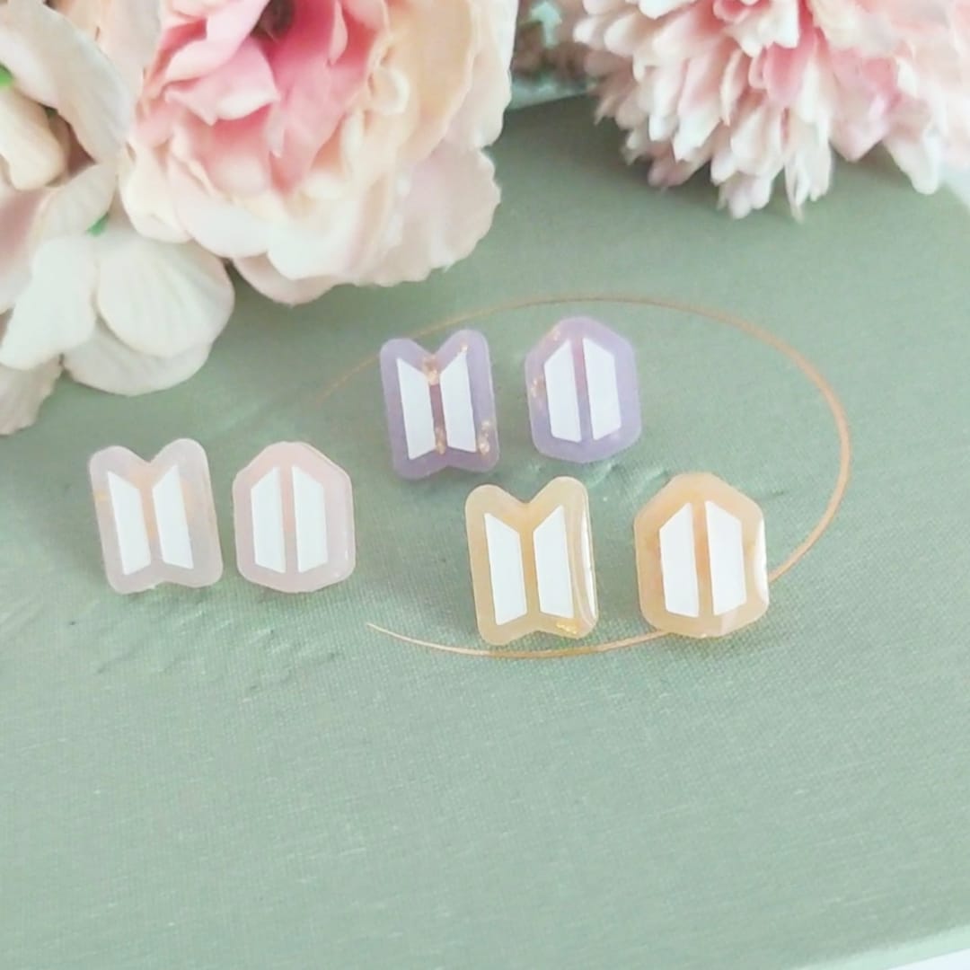 BTS X Army Logo Stud Earrings - Etsy