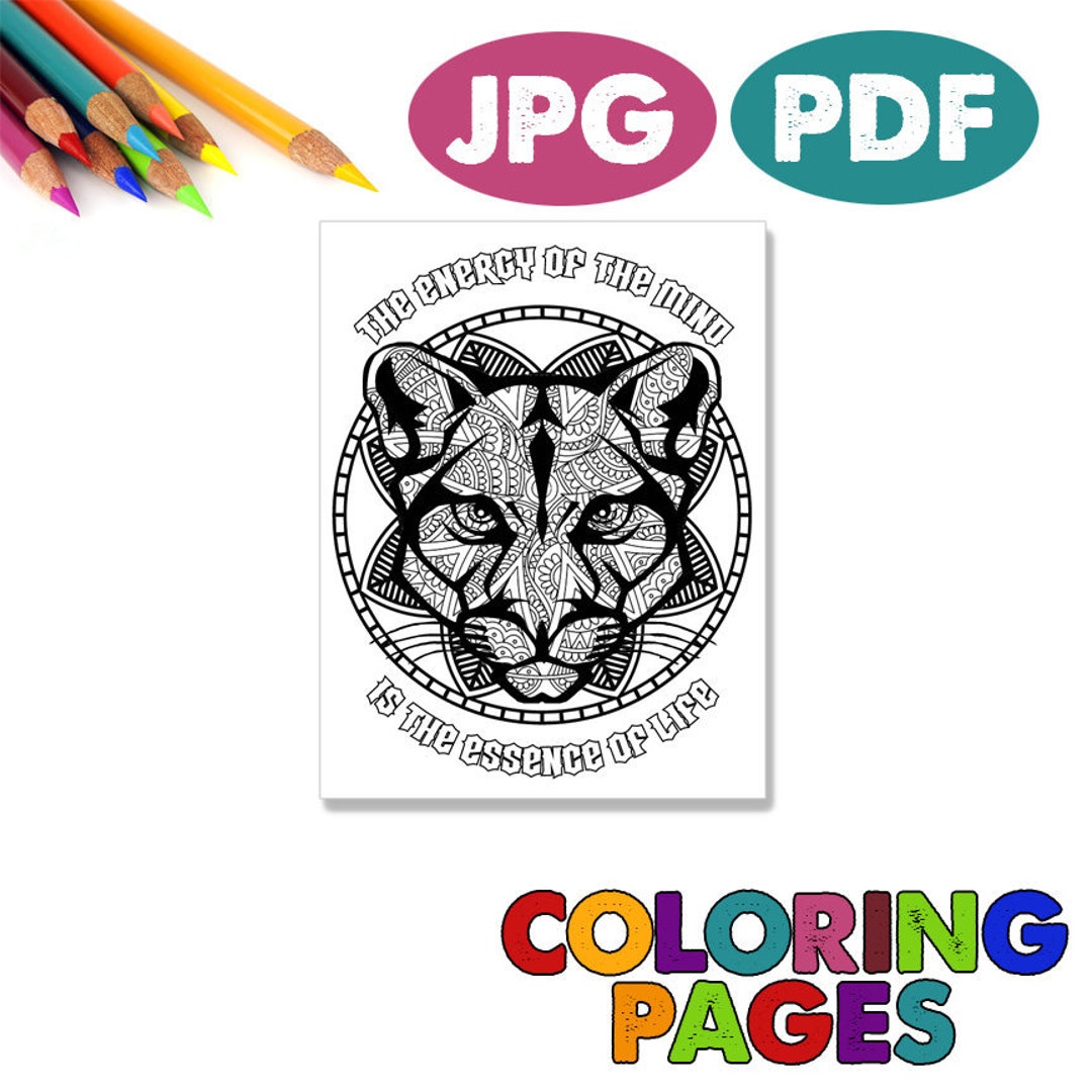 Panther Coloring Page | Coloring for Adults | Coloring for Kids ...