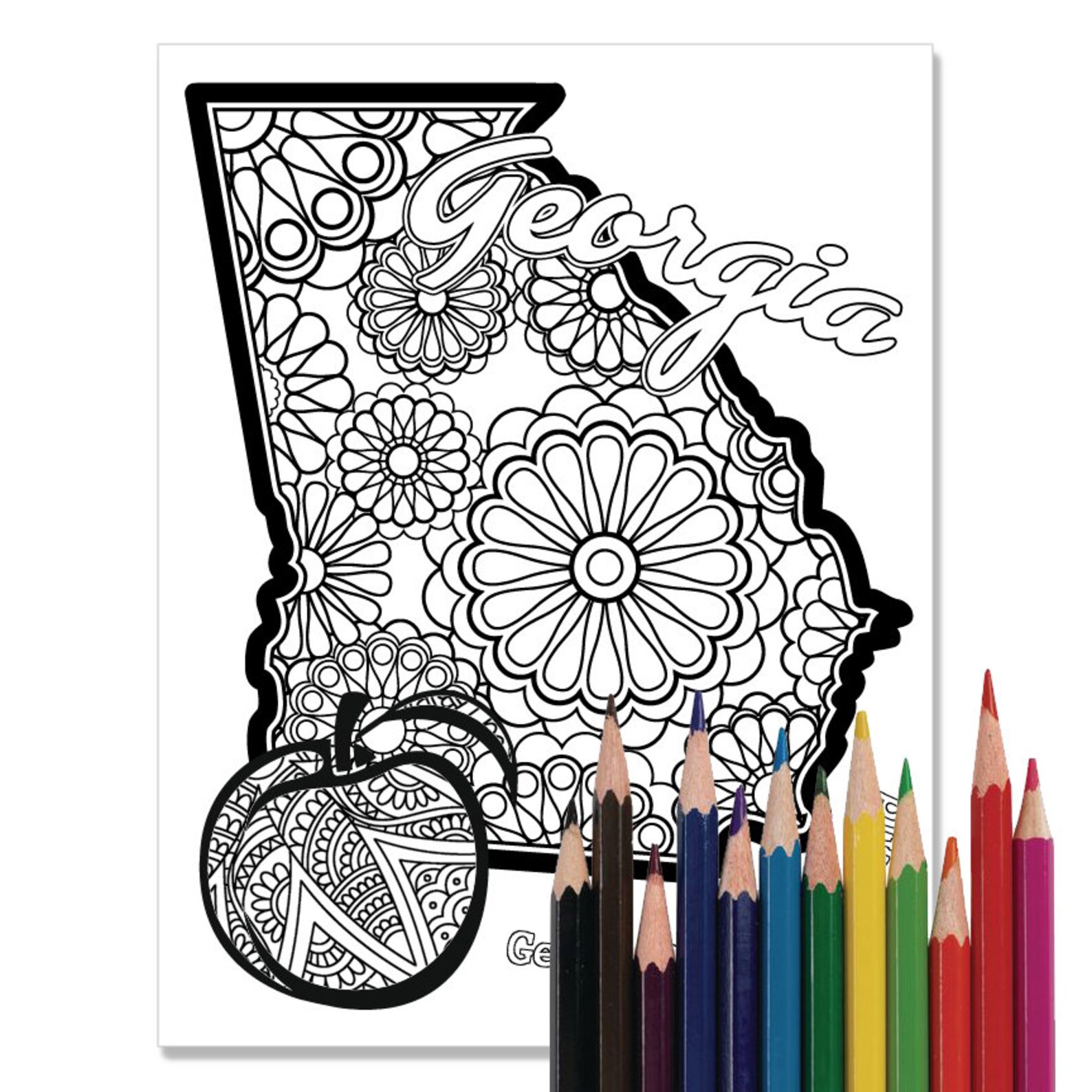 Southern States Coloring Pages | Coloring for Adults | Coloring for ...