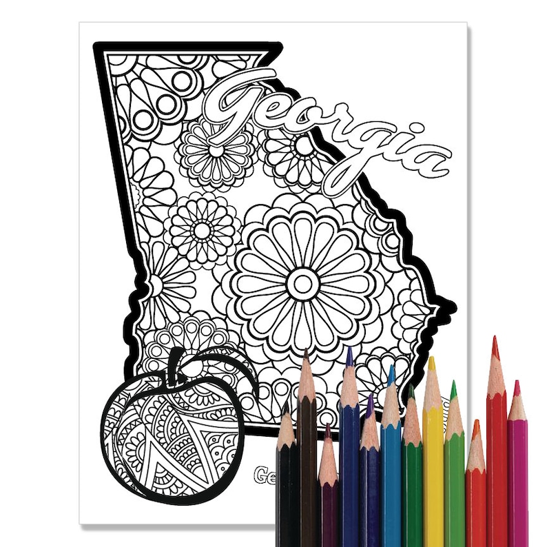 Southern States Coloring Pages | Coloring for Adults | Coloring for ...