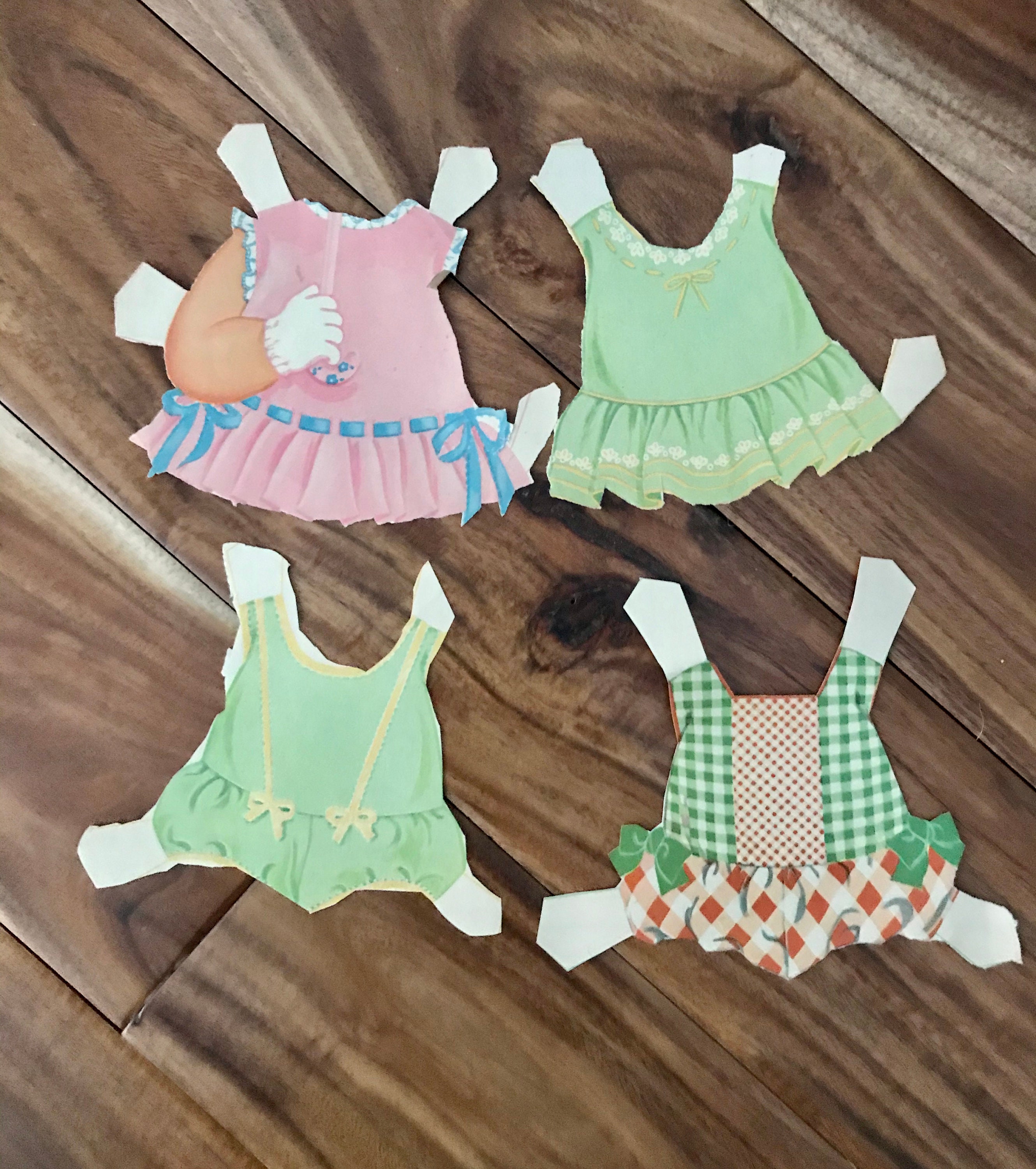 Bunny Lou Paper Doll Set With Real Hair and 32 Outfits - Etsy