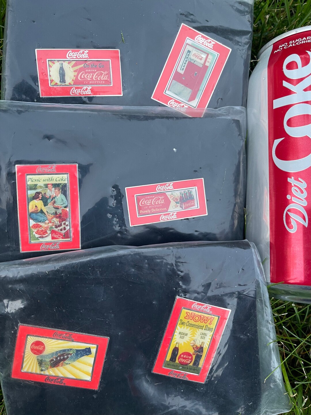Set of 6, Coca-cola Lapel Pins. Enameled, Metal Pins From 1998 Coke ...