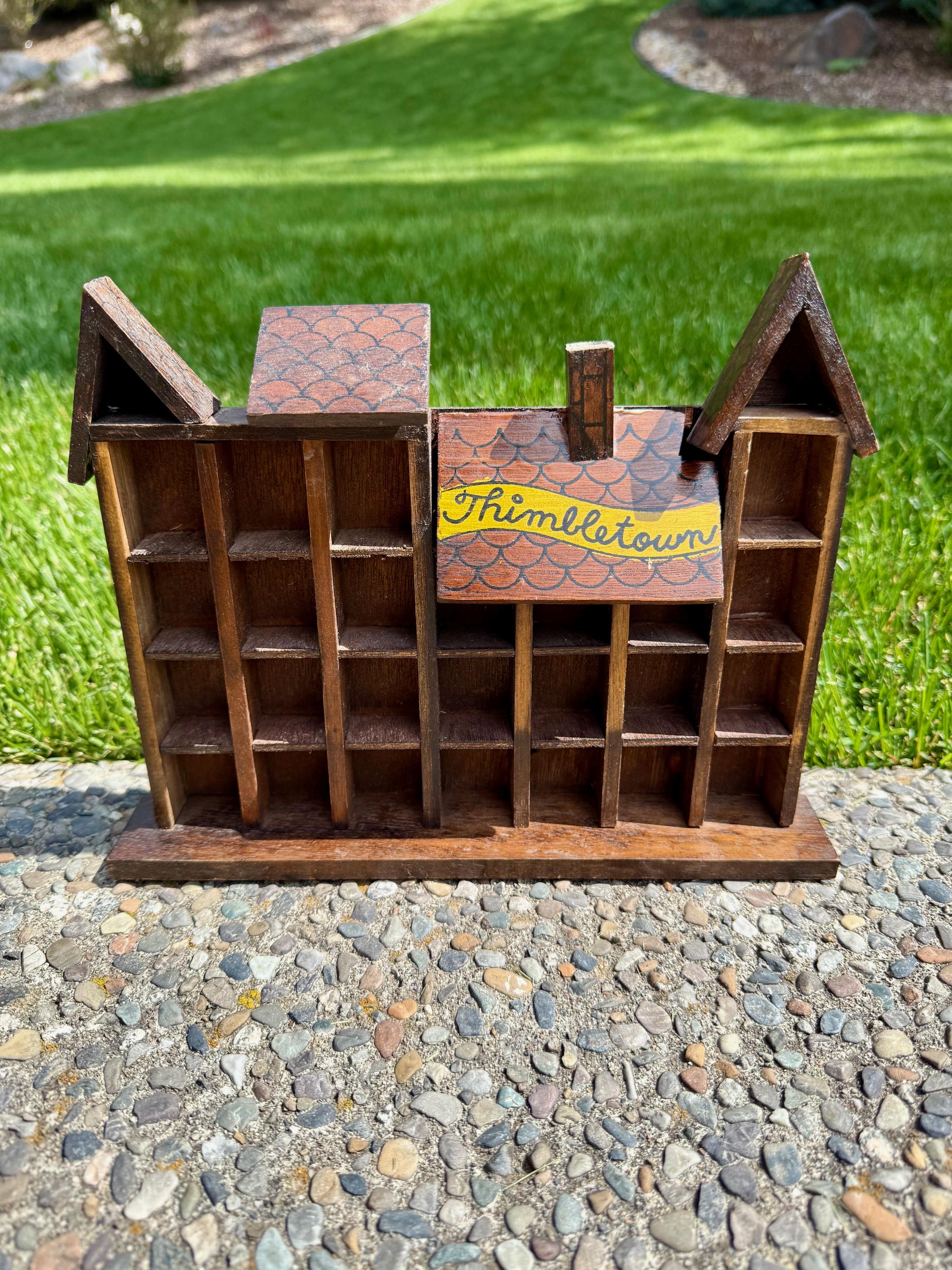 Thimbletown, House Shaped Thimble Holder House for Wall, Holds 25 ...