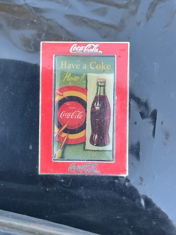 Set of 4, Coca-Cola Lapel Pins. Enameled, Metal pin… - Gem