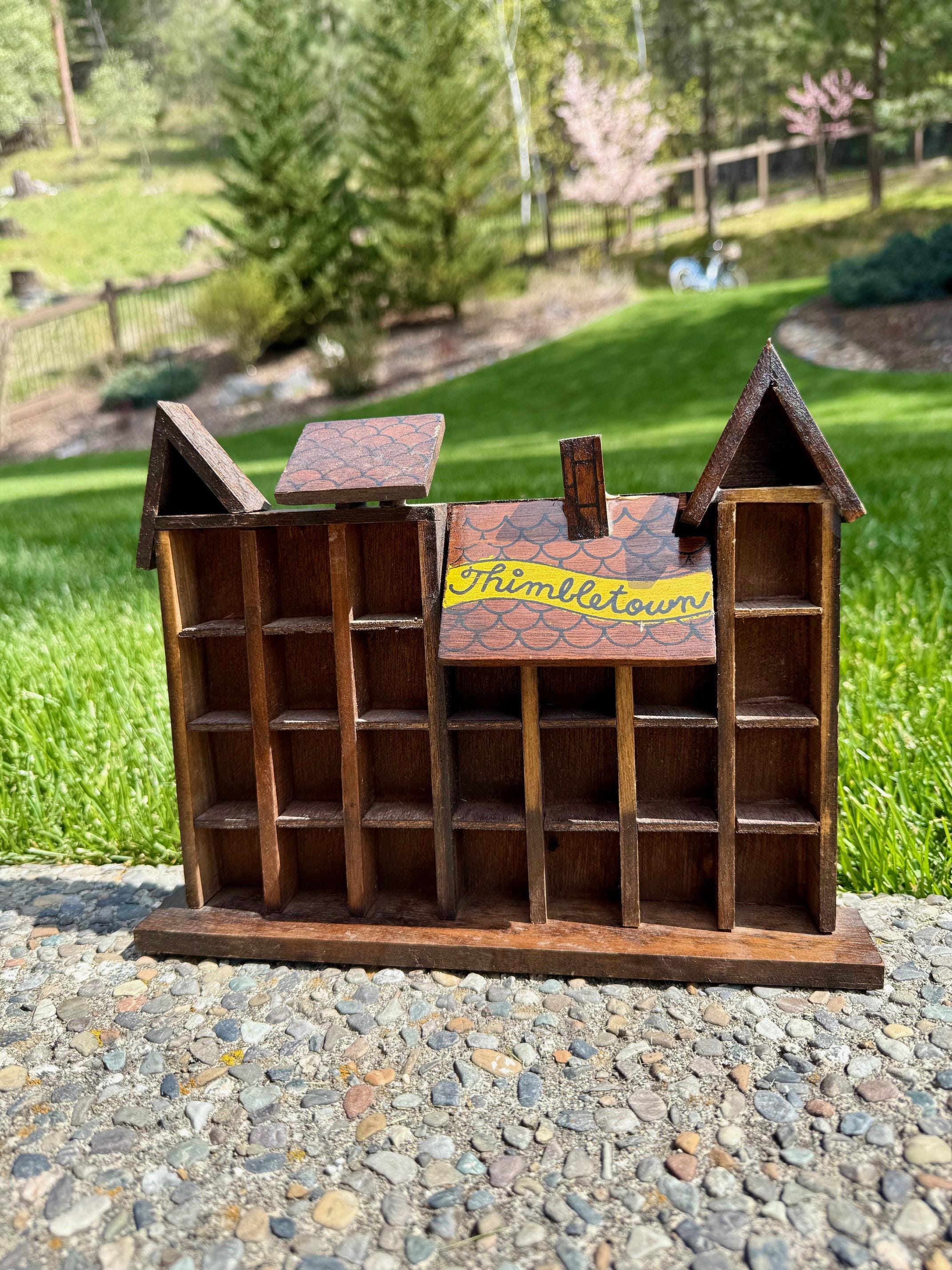 Thimbletown, House Shaped Thimble Holder House for Wall, Holds 25 ...