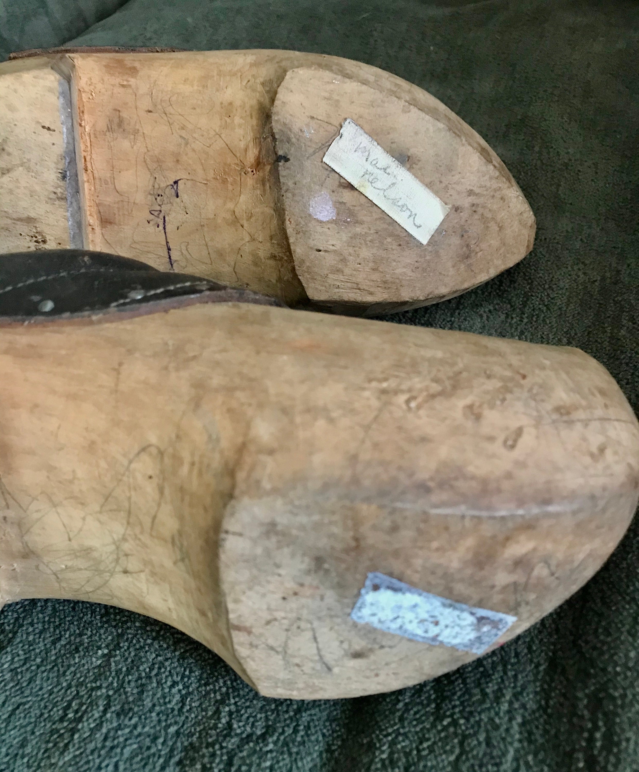 Antique Wooden Scandinavian Sabots, Clogs, Klompen, Mules, Hand Carved ...