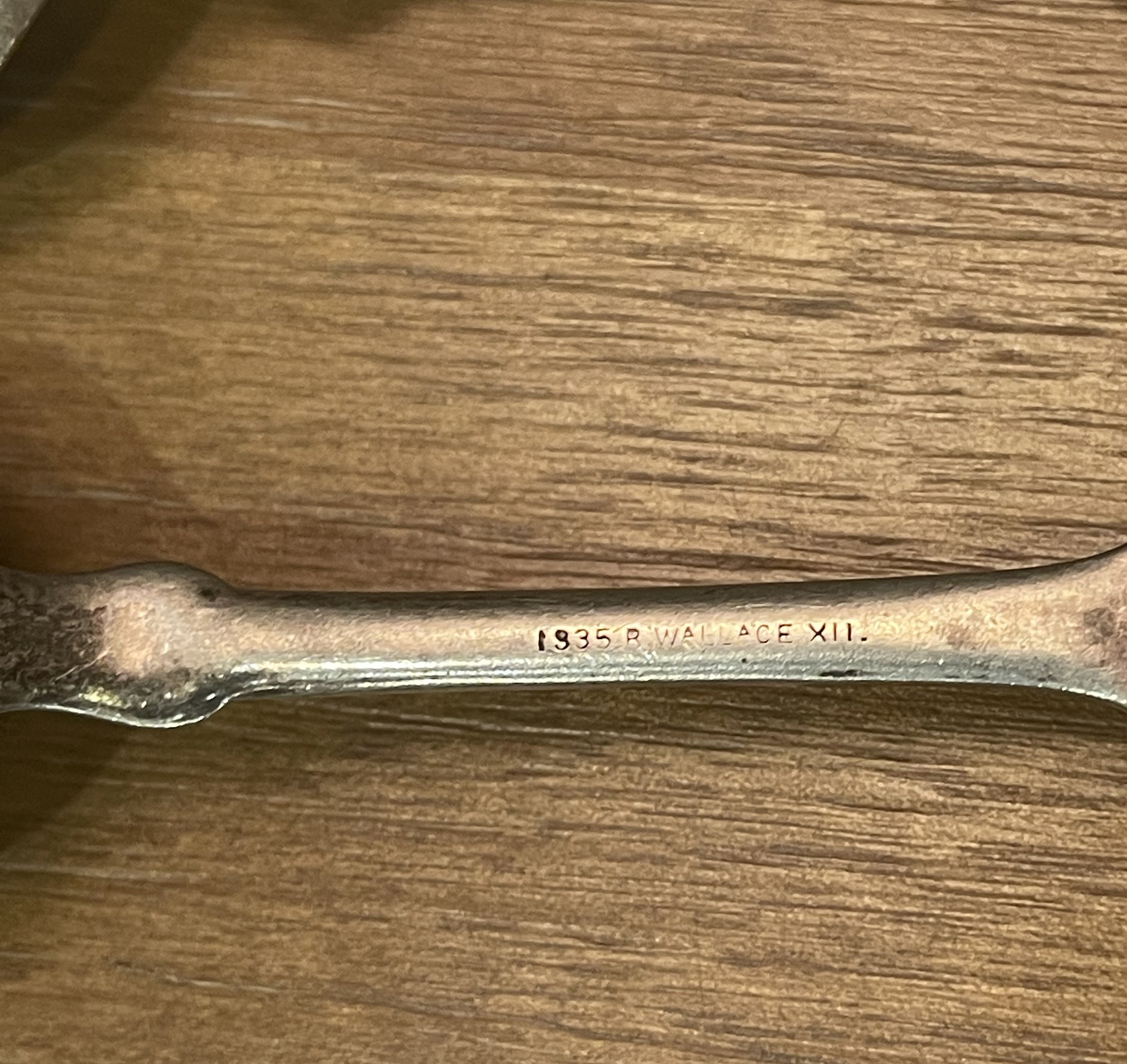 3 Various, Rare Antique, Coin, Fiddleback Tipped Spoons, 1835 R Wallace ...