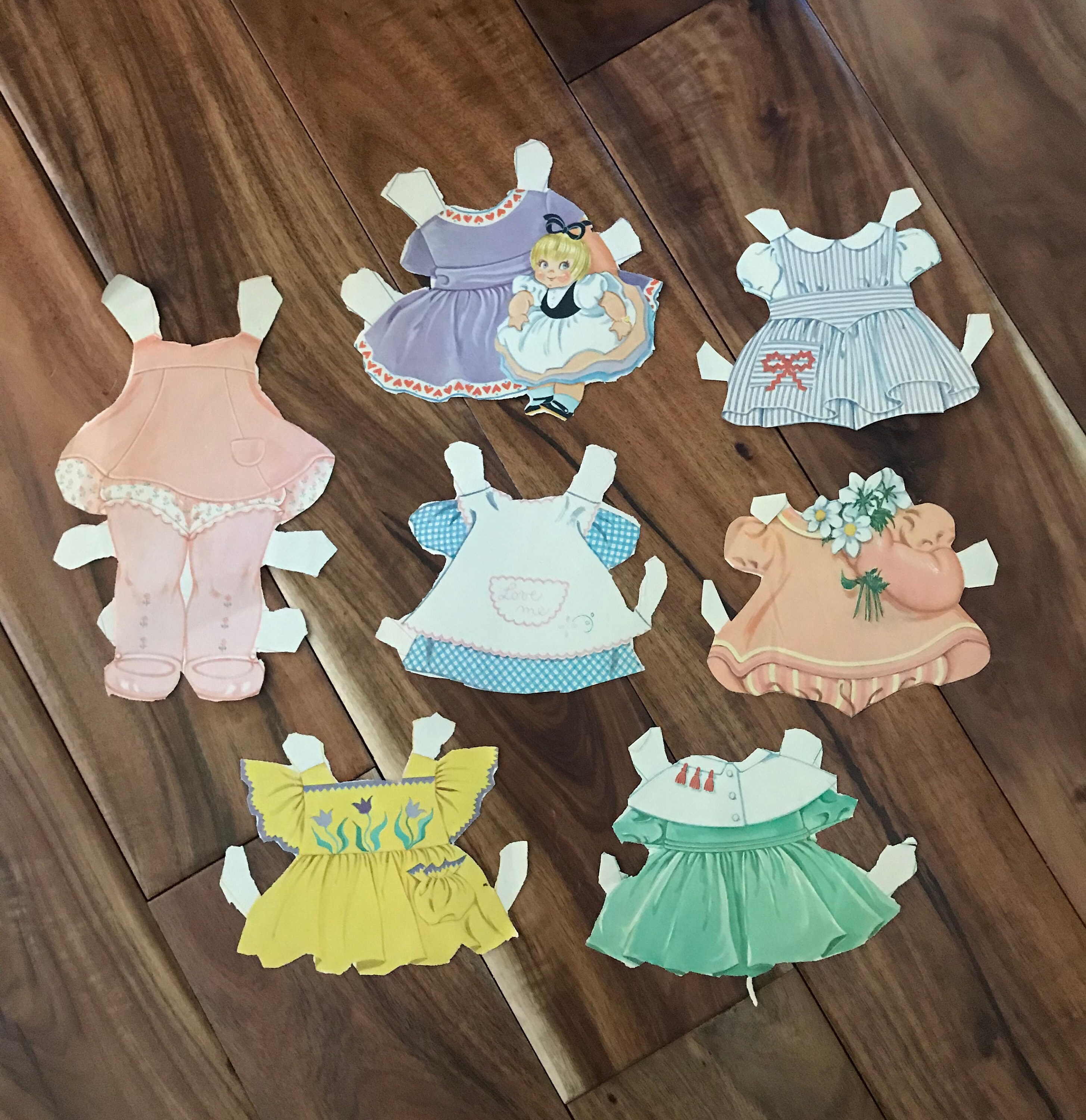 Bunny Lou Paper Doll Set With Real Hair and 32 Outfits - Etsy