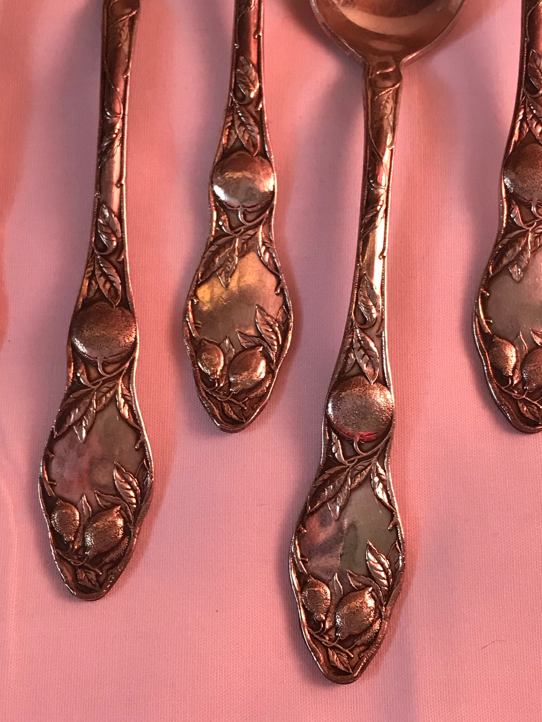 Oneida O.C. A1 Silverplate, Vintage Fruit Spoons, Set of 6. Pattern ...
