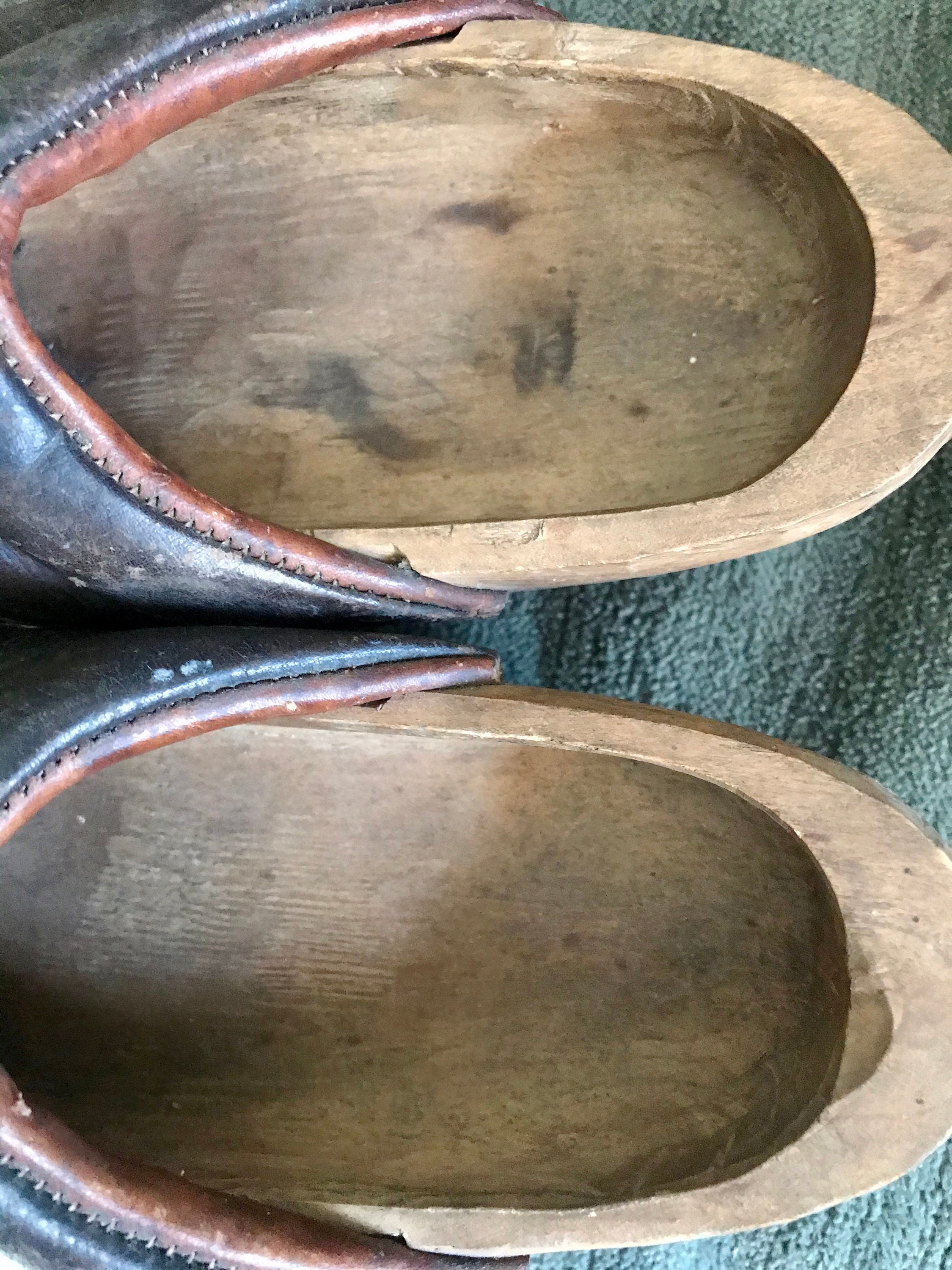 Antique Wooden Scandinavian Sabots, Clogs, Klompen, Mules, Hand Carved ...