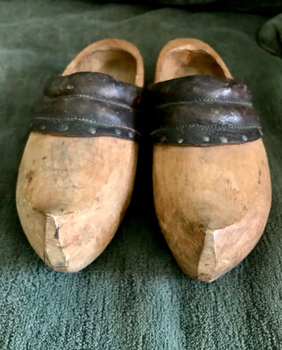 Antique Wooden Scandinavian Sabots, Clogs, Klompen, M… - Gem